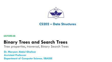 Cs202 Data Structures Binary Trees And Search Trees Lecture