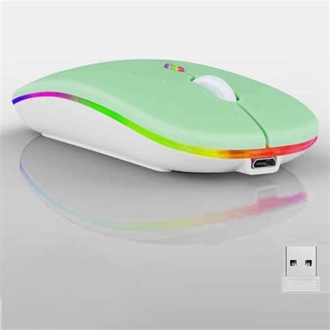 Wireless Bluetooth Mouse Led Dual Mode Rechargeable Silent