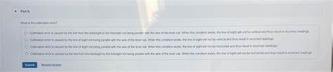 Solved What Is The Collimation Errorcollimation Error Is