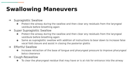 Supraglottic Swallow