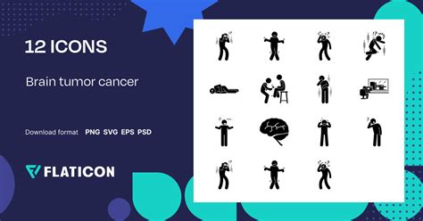Brain Tumor Cancer Icon Pack 12 Svg Icons