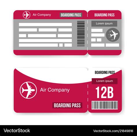 Airline Boarding Pass Pattern Royalty Free Vector Image