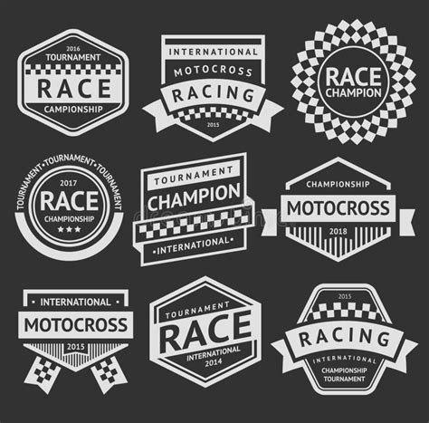 Set Of Racing Badge Stock Vector Illustration Of Drive 48212731