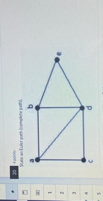 Solved Points State An Euler Path Complete Chegg