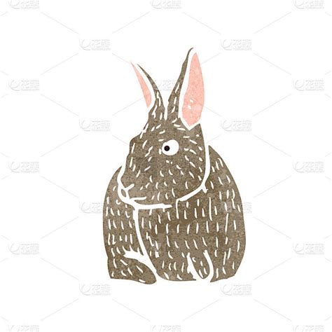 复古的卡通兔子