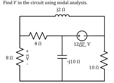 Solved Find V Bar In The Circuit Using Nodal Analysis Chegg Com