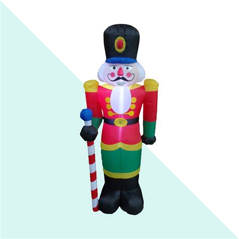 Hashtag Home 6 Foot Tall Lighted Christmas Inflatable Nutcracker Soldier Indoor Outdoor