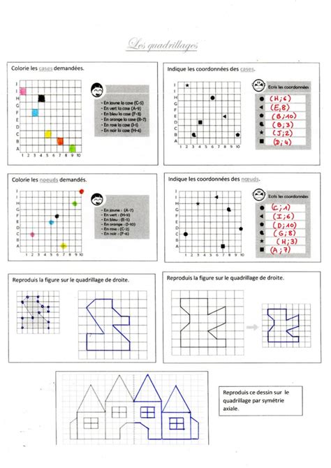 Les Quadrillages Exercices Essentiels Pour Les Cm1 Cm2