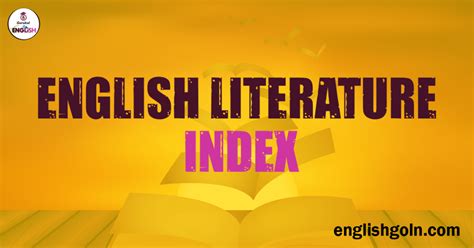 English Literature Index English Gurukul Goln