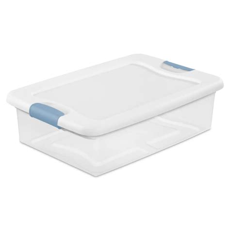 Sterilite 32 Quart Clear Stackable Latching Storage Box Container 24 Pack