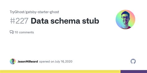 Data Schema Stub · Issue 227 · Tryghostgatsby Starter Ghost · Github