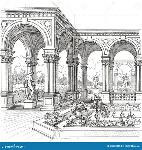 Classical Architectural Form Drawings In Set Vector Drawing Design
