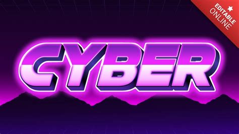 Cyber | Synth Wave Retro Font Style | Text Effect Generator