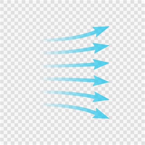 Premium Vector Air Flow Blue Arrow Showing Direction Of Air Movement