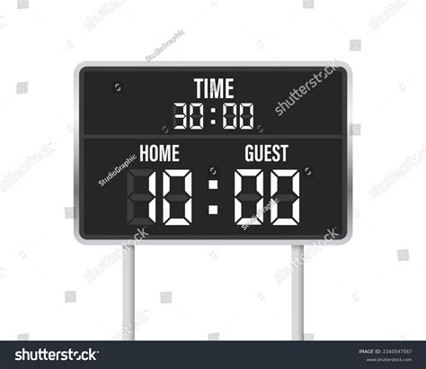 Scoreboard Number Count Timer Numeric Down Stock Vector Royalty Free 2340547567 Shutterstock