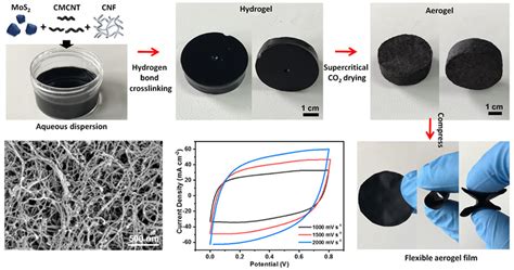 Flexible And Freestanding Mos2 Nanosheetcarbon Nanotubecellulose Nanofibril Hybrid Aerogel
