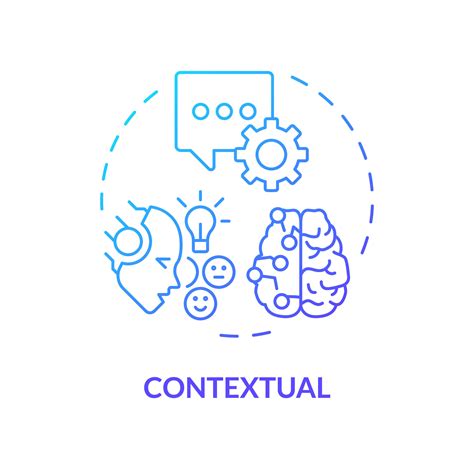 2d Gradient Contextual Icon Creative Isolated Vector Thin Line Blue