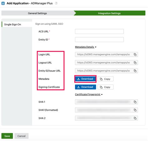 Configuring Saml Sso For Admanager Plus Identity360