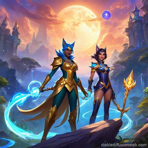 League Of Legends Character Lineup Stable Diffusion Online