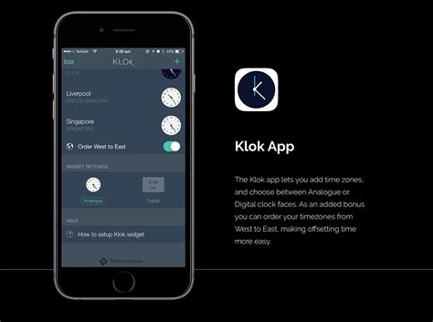 Klok IPhone Widget On Behance