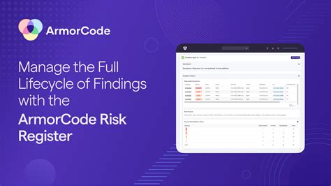 Manage The Full Lifecycle Of Findings With The Armorcode Risk Register