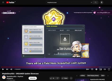 Meso Cap Confirmed For Maplesea Rmaplestory