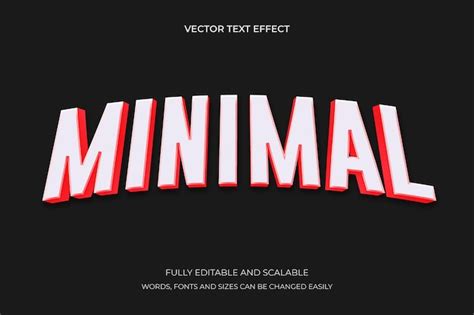 Premium Vector Minimal 3d Editable Text Effect