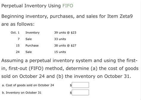 Solved Perpetual Inventory Using FIFO Beginning Inventory Purchases And Course Hero