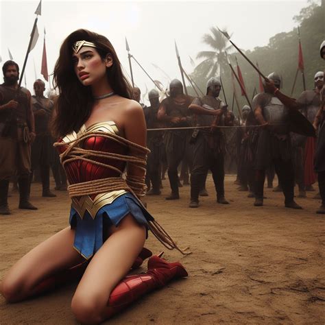 Wonder Woman Kneeling in Defeat by RopeCaptor on DeviantArt