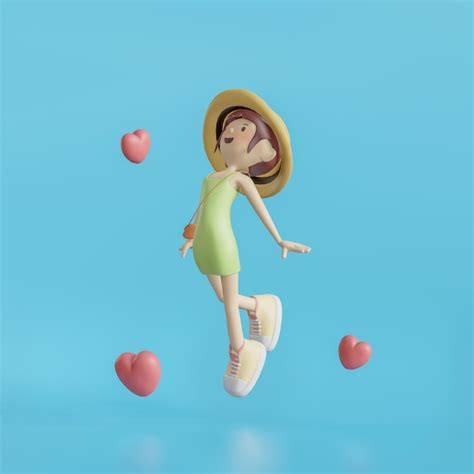 Premium Photo 3d Cute Character About Dating App