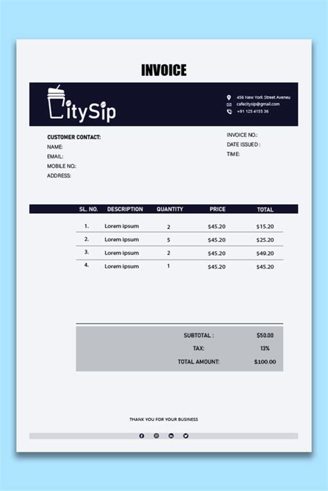 Invoice Design Template Masterbundles