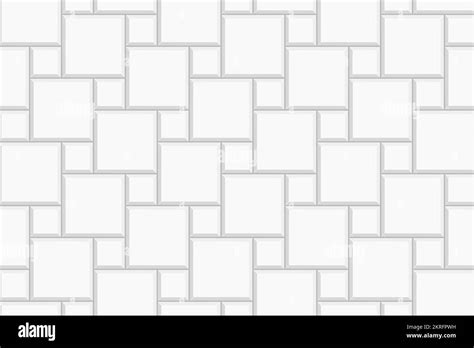 White Tile Hopscotch Background Stone Or Ceramic Brick Wall Pattern