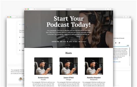 elementor podcast template