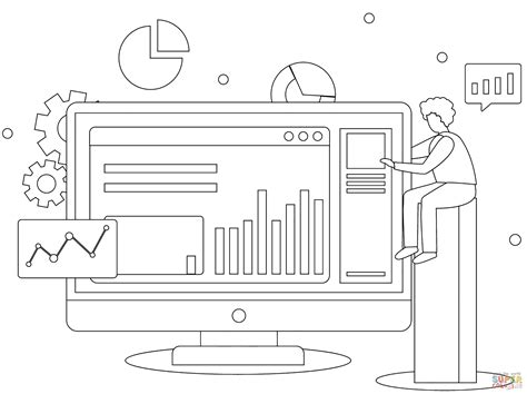 Analytics Infographics Coloring Page Free Printable Coloring Pages