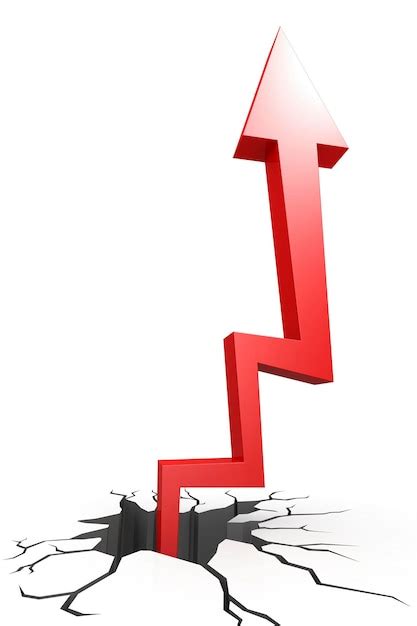 Premium Photo Arrow Symbol Breaks Through The Ground