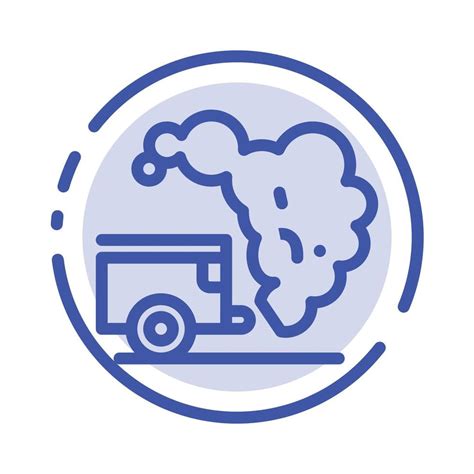 Dump Environment Garbage Pollution Blue Dotted Line Line Icon 13417982