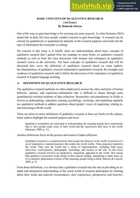 Slideshare Presentation Of Qualitative Data Pptx