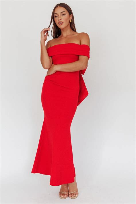 Shop The Dancing Queens Bow Back Maxi Dress Red