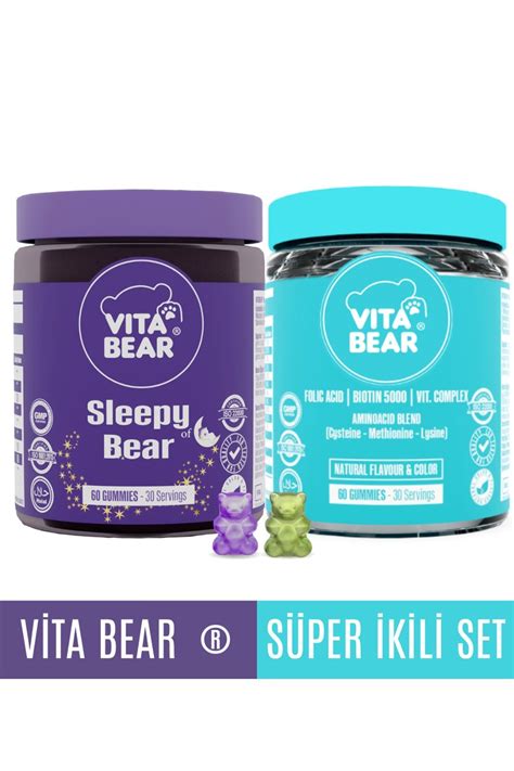 Vita Bear Vitabear Sleepy Bear 60 Adet + Strong Hair 60 Adet Fiyatı ...