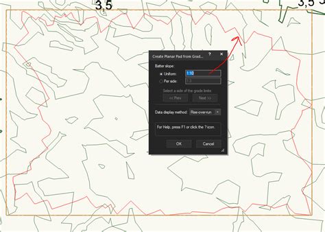 Creating A Planar Pad From Grade Limits But Planar Pads Without