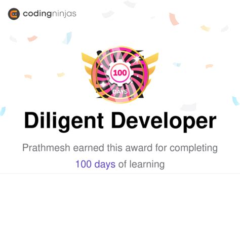 Codingninjas Achievements Prathmesh J Raich