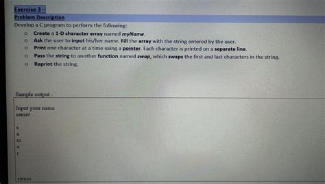 Solved O Exercise 3 Problem Description Develop A C Program