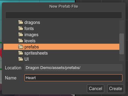 Creating A Prefab File Phaser Editor D Help