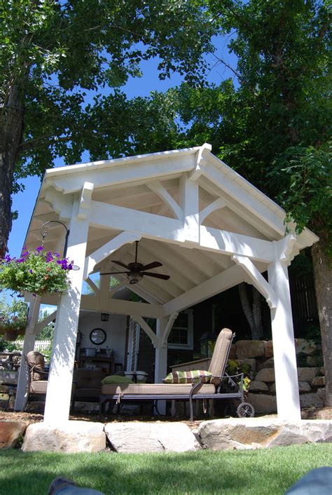 White Finish Timber Frame Shade Structures Victorien Terrasse Et Patio Salt Lake City