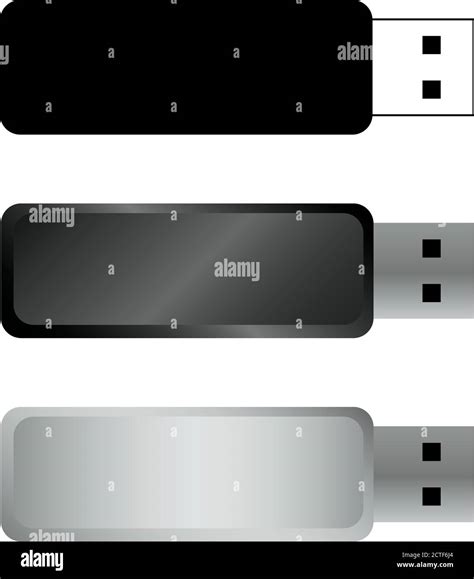 Usb Flash Drives Colored Portable Data Storage Vector Templates For Mock Ups With Free Space