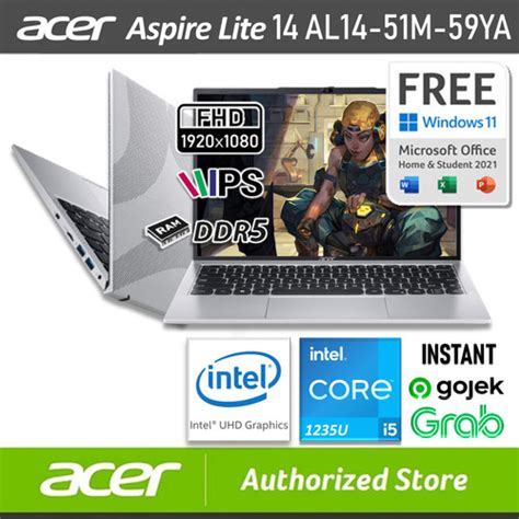 Promo ACER Aspire Lite AL M YA I U SSD W OHS WUXGA IPS BASIC B GB