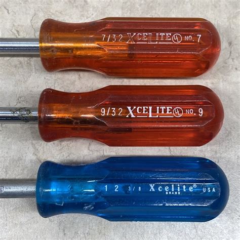 Vintage Xcelite Nut Driver Lot No 12 No 9 No 7 Ebay