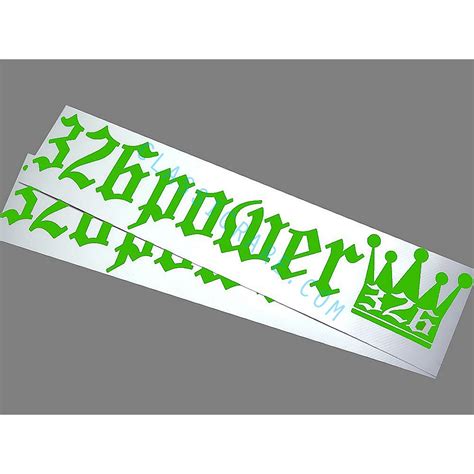 326 Power Mitsuru Total Car Design Japan Drift Car Logo 6 Decal Sticker 2