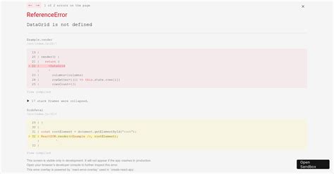 Data Format Examples CodeSandbox