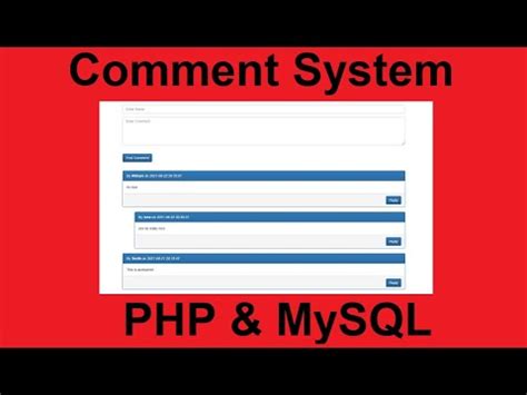 Build Live Comment System Using PHP MySQL PHP Project YouTube